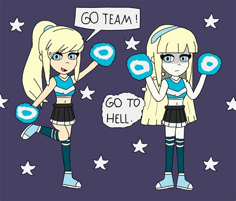 Twins Cheerleaders By Gontsuk On Deviantart