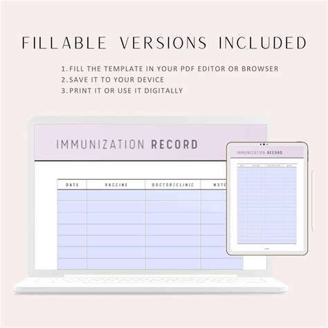 Printable Immunization Record Mrsneat