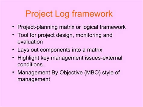 Project Logframe For Planning And Administration Ppt