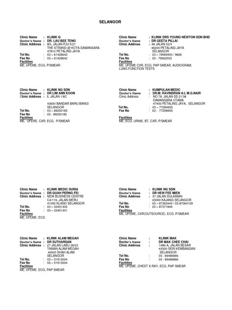 Selangor Pdf Medical Tests Clinical Medicine