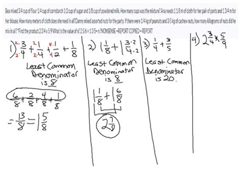 Solved Bea Mixed 34 Cup Of Flour 14 Cup Of Cornstarch 12 Cup Of Sugar And 18 Cup Of