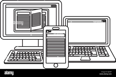 Computer Cartoon Stock Vector Images Alamy