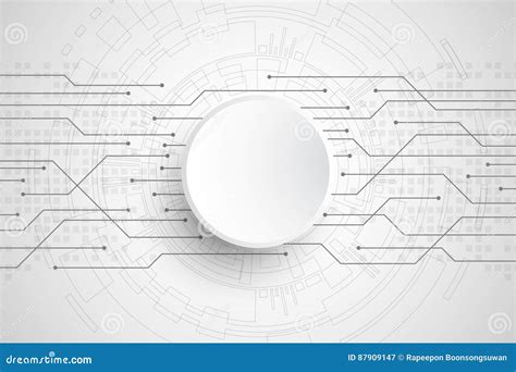 Vector Abstract Background Technology Circuit Design Stock Vector Illustration Of Gray