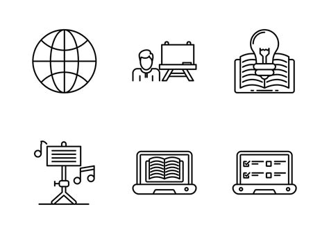 Learning Vector Icon Set 17463849 Vector Art At Vecteezy
