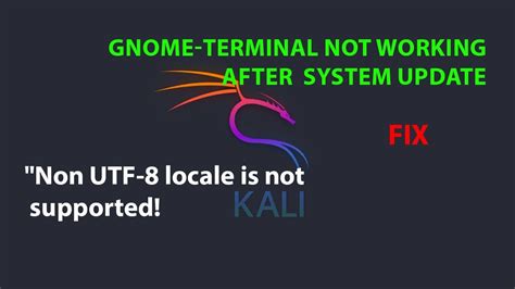 kali fix non utf 8 locale is not supported youtube