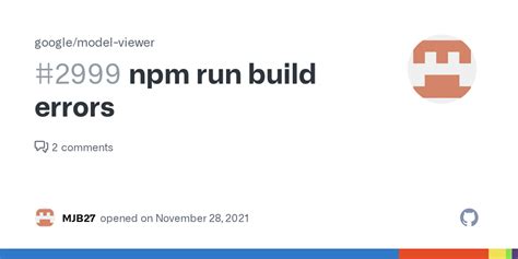 Npm Run Build Errors Issue Google Model Viewer GitHub