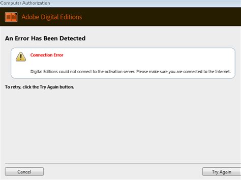 Computer Authorization Connection Error Adobe Community 8605129