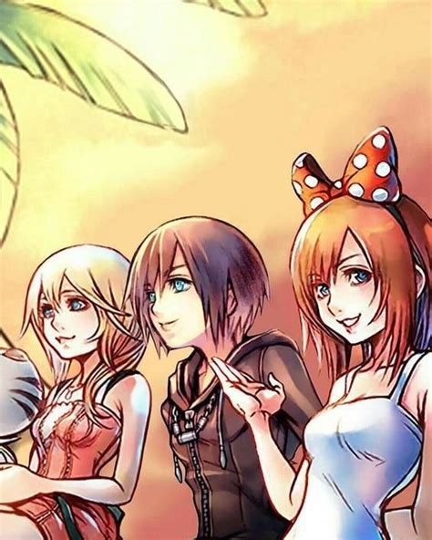 Kingdom Hearts Kairi Official Art Kairi X Namine Kairi And Namine