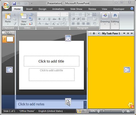 Custom Office Task Pane For Word PowerPoint Excel C VB NET
