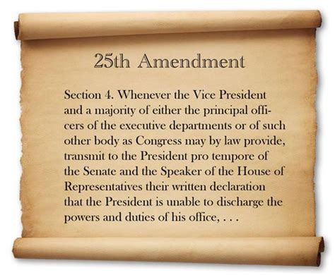 Thoughts On The 25th Amendment The American Conservative