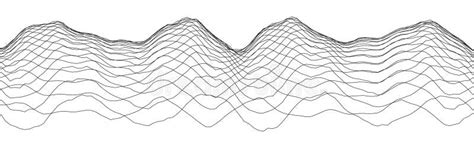 Abstract Waveform Pattern In Monochrome Line Art For Modern Graphic