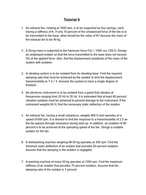 Tutorial 9 Q | PDF | Science & Mathematics