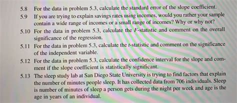 solved 5 3 given the following data set calculate the