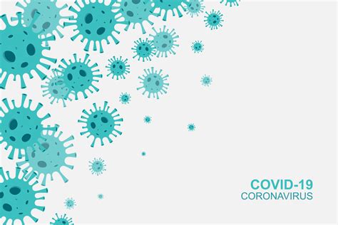 Coronavirus Banner Background With Microscopic Viruses Vector