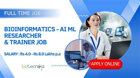 Biotecnika On Linkedin Bioinformatics And Ai Ml Researcher And Trainer Job Opening At Biotecnika…