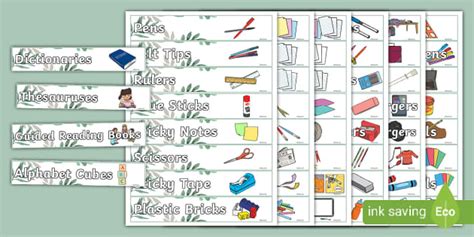 👉 Botanical Themed Classroom Signs And Tray Labels