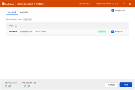 Installing Syncfusion Flutter Web Installer Syncfusion