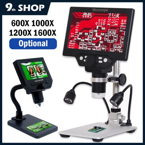 1600x 1200x 1000x 600x Digital Microscope For Pcb Board Repair Electronic Microscope 9 7 4 3