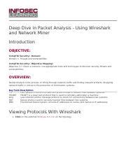 Infosec Learning Deep Dive In Packet Analysis Using Wireshark And Network Miner