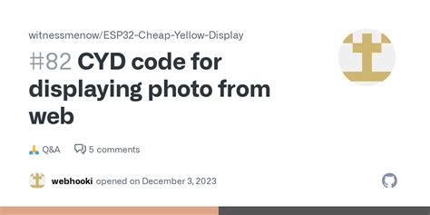 Cyd Code For Displaying Photo From Web · Witnessmenow Esp32 Cheap