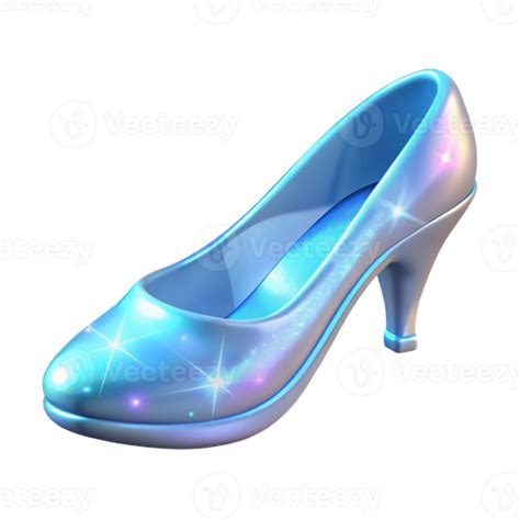 Extraordinary Artistic Sparkling Glass Slipper 3d Render Premium
