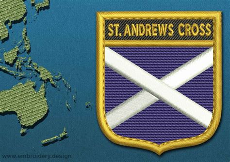St Andrews Cross Flags Embroidery Designs Shop Embroidery Design
