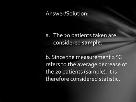 Parameter And Statistic Copypptx Science