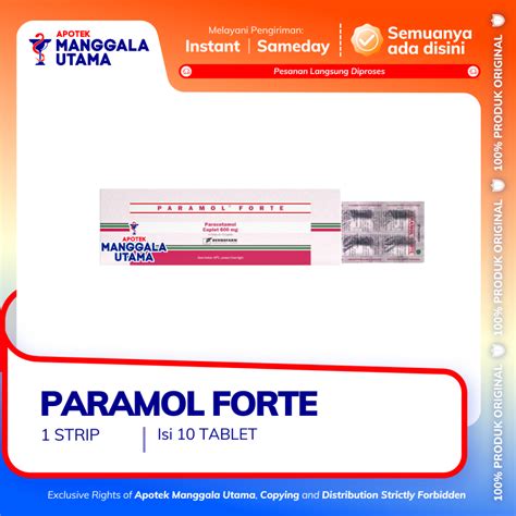 Jual Paramol Forte Per Strip 10 Tablet Shopee Indonesia