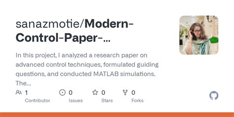 github sanazmotie modern control paper simulation in this project i