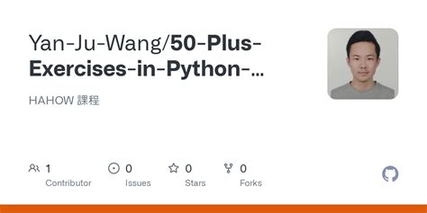 Github Yan Ju Wang Plus Exercises In Python Data Science Study Manual Hahow