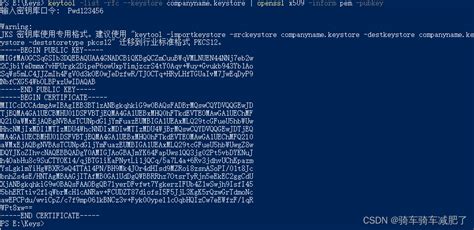生成keystore以及导出keystore公钥，私钥信息keystore 生成 Csdn博客