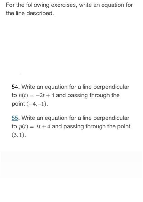 solved for the following exercises write an equation for