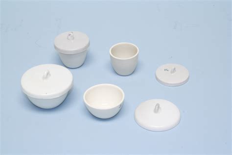 Crucible With Lid 30ml Low General Microbiology And Laboratory