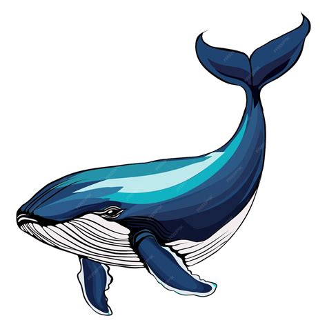 Baleia Bonito Dos Desenhos Animados Peixe Ilustração De Fundo Branco
