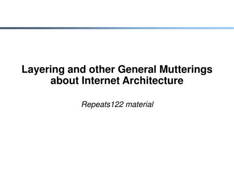 ppt unveiling internet architecture evolution from history to design