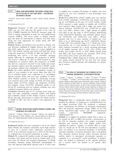 Pdf P080 The Role Of Exogenous Sex Steroids On The Vaginal Microbiota A Systematic Review