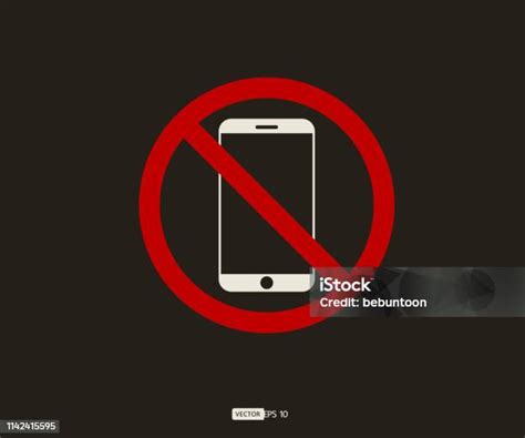 휴대 전화 휴대 전화 금지 전화 로고 벡터 일러스트 레이 션 개념에 대한 스톡 벡터 아트 및 기타 이미지 개념 검은색 경계 표지 Istock