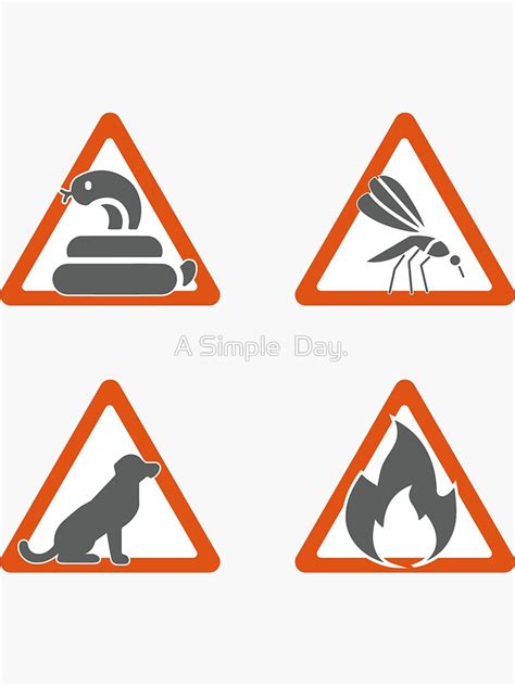 Funny Warning Sign Sticker For Sale By A Simple Day Redbubble