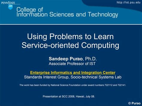 Using Problems To Learn Service Oriented Computing Ppt