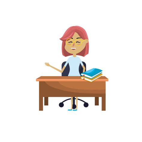 50 Teacher Leaning On Desk Stock Illustrations Royalty Free Vector
