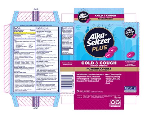 Dailymed Alka Seltzer Plus Maximum Strength Cold And Cough Power Max