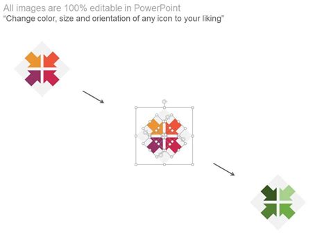 Four Arrows And Icons Infographics Flat Powerpoint Design PowerPoint Slide Clipart Example