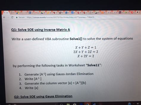 Solved I Need Some Help With Numerical Specifically Vba