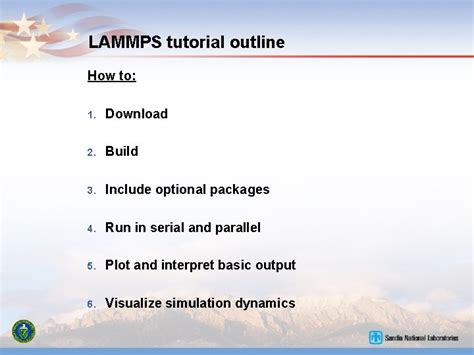 basic tutorial on running lammps download build run