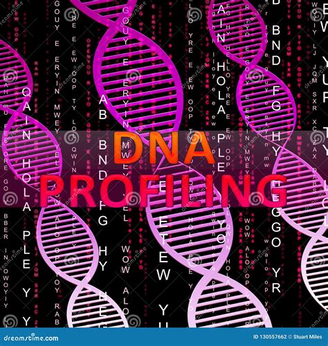 Dna Profiling Means Genetic Fingerprinting 3d Illustration Stock