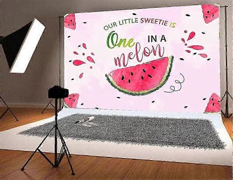 Fh 7x5ft Watermelon Party Backdrop Our Little Sweetie Is One In A Melon