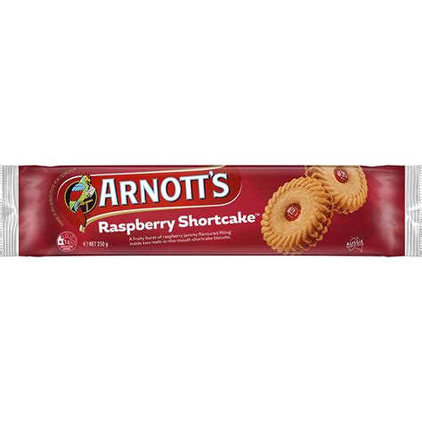Arnotts Raspberry Shortcake Biscuits 250g Woolworths