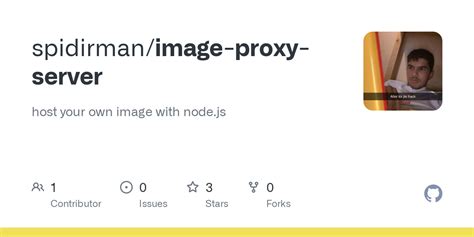 GitHub Spidirman Image Proxy Server Host Your Own Image With Node Js