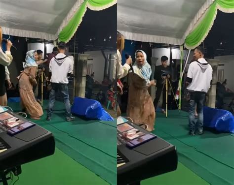 Isteri Mengamuk Pukul Suami Penyanyi Dangdut Berjoget Atas Pentas Kosmo Digital