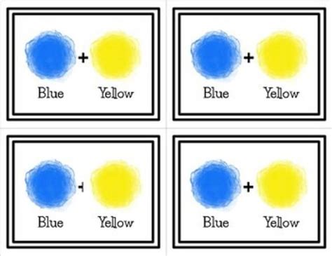 Primary Color Mixing Color Cards By Mrsallainart Tpt